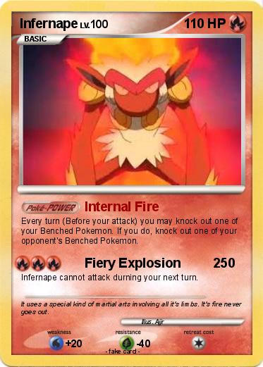 Pokémon Infernape 654 654 - Internal Fire - My Pokemon Card