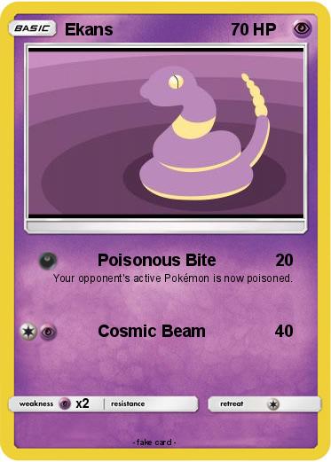 Pokémon Ekans 134 134 - Poisonous Bite - My Pokemon Card