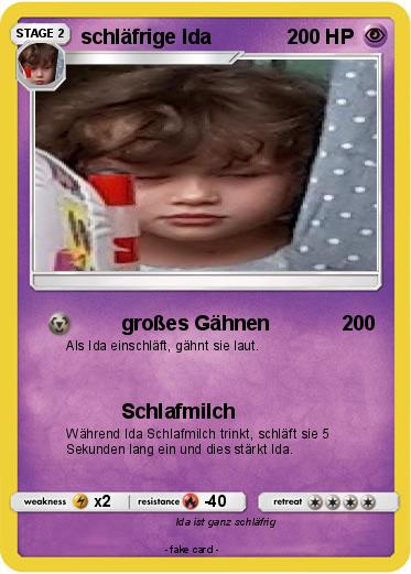 Pokémon schlafrige Ida - großes Gähnen - My Pokemon Card