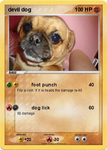 Pokémon devil dog 2 2 - foot punch - My Pokemon Card