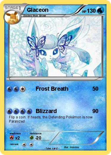 Pokémon Glaceon 655 655 - Frost Breath - My Pokemon Card