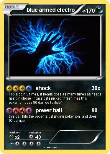 Pokémon blue armed electro - shock - My Pokemon Card
