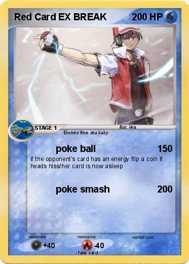 Pokémon Red Card EX BREAK - poke ball - My Pokemon Card
