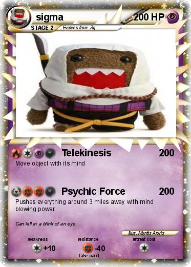 Pokémon sigma 13 13 - Telekinesis - My Pokemon Card