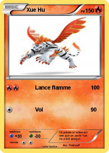 Pokémon Xue Hu 37 37 - Lance flamme - Ma carte Pokémon