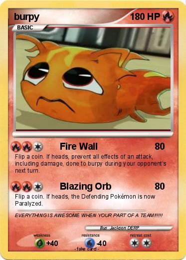 Pokémon burpy 58 58 - Fire Wall - My Pokemon Card