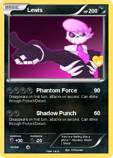 Pokémon Lewis 142 142 - Phantom Force - My Pokemon Card