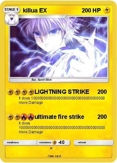 Pokémon killua EX - LIGHTNING STRIKE - My Pokemon Card