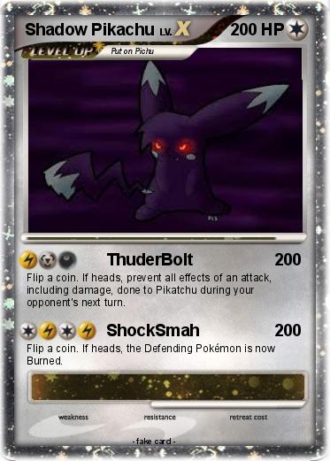 Pokémon Shadow Pikachu 718 718 - ThuderBolt - My Pokemon Card