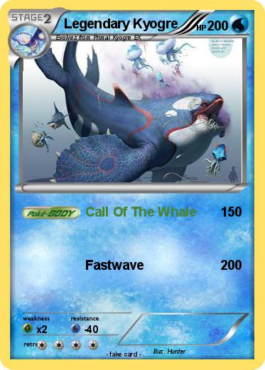 Pokémon Legendary Kyogre - Call Of The Whale - My Pokemon Card