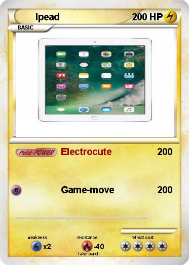 Pokémon Ipead - Electrocute - My Pokemon Card