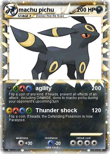 Pokémon machu pichu 8 8 - agility - My Pokemon Card
