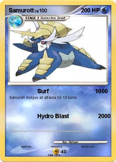 Pokémon Samurott 132 132 - Surf 1000 - My Pokemon Card