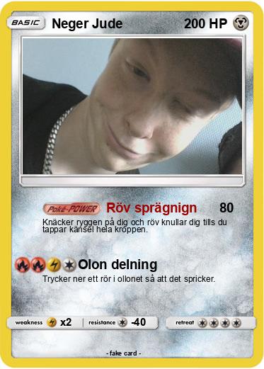 Pokémon Neger Jude - Röv sprägnign - My Pokemon Card