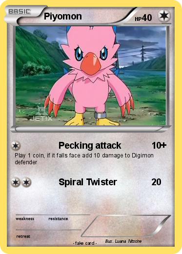 Pokémon Piyomon 2 2 - Pecking attack - My Pokemon Card