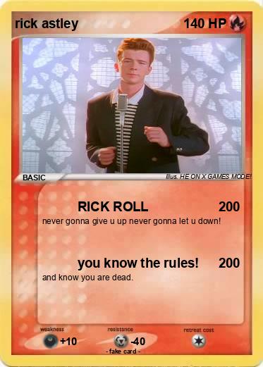 Pokémon rick astley 490 490 - RICK ROLL - My Pokemon Card