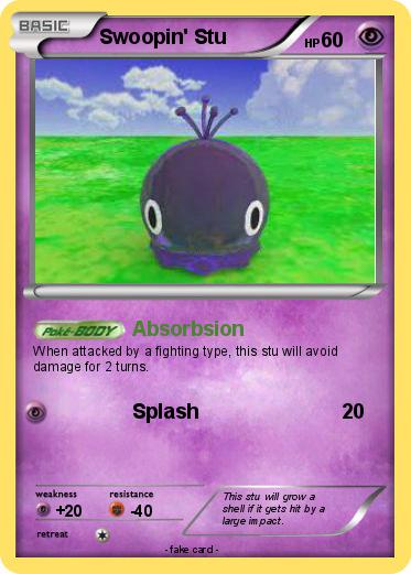 Pokémon Swoopin Stu 1 1 - Absorbsion - My Pokemon Card