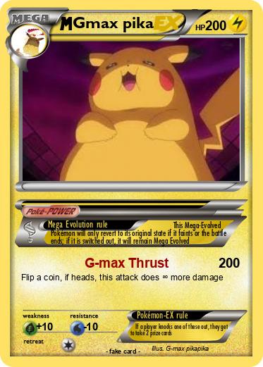 Pokémon Gmax pika - G-max Thrust - My Pokemon Card