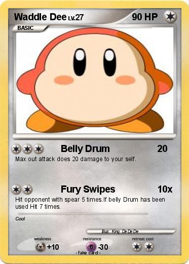 Pokémon Waddle Dee 77 77 - Belly Drum - My Pokemon Card