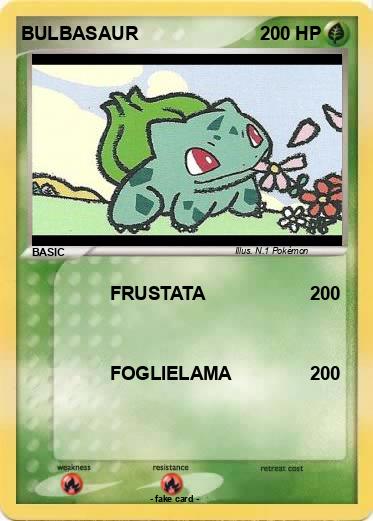 Pokémon BULBASAUR 1988 1988 - FRUSTATA - My Pokemon Card