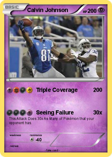 Pokémon Calvin Johnson 16 16 - Triple Coverage - My Pokemon Card