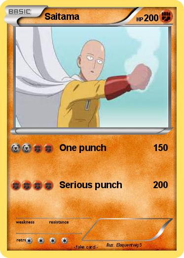 Pokémon Saitama 111 111 - One punch - My Pokemon Card