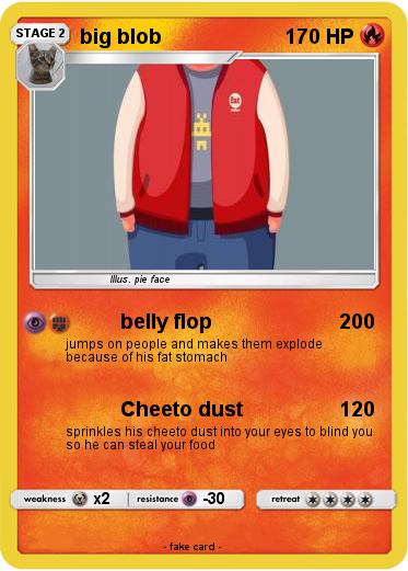 Pokémon big blob 2 2 - belly flop - My Pokemon Card