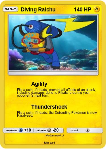 Pokémon Diving Raichu - Agility - My Pokemon Card