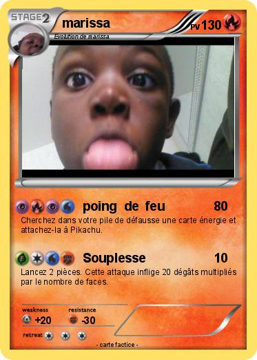 Pokémon marissa 41 41 - poing de feu - Ma carte Pokémon