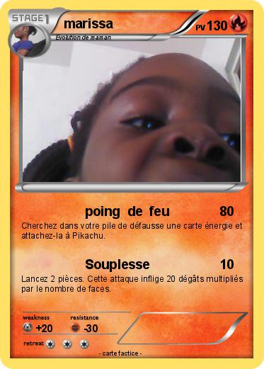 Pokémon marissa 42 42 - poing de feu - Ma carte Pokémon