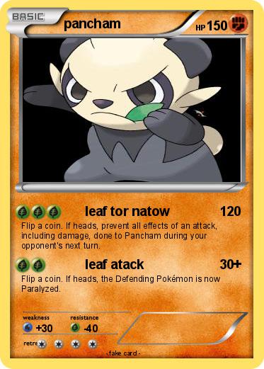 Pokémon pancham 63 63 - leaf tor natow - My Pokemon Card