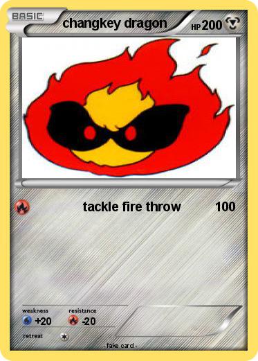 Pokémon changkey dragon - tackle fire throw - My Pokemon Card