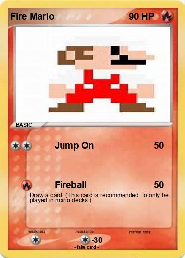 Pokémon Fire Mario 1229 1229 - Jump On - My Pokemon Card