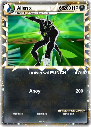 Pokémon Alien x 65 65 - universal PUNCH 475678 - My Pokemon Card