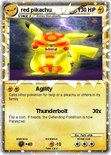Pokémon red pikachu 19 19 - Agility - My Pokemon Card