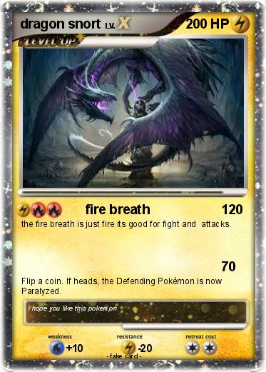 Pokémon dragon snort - fire breath - My Pokemon Card