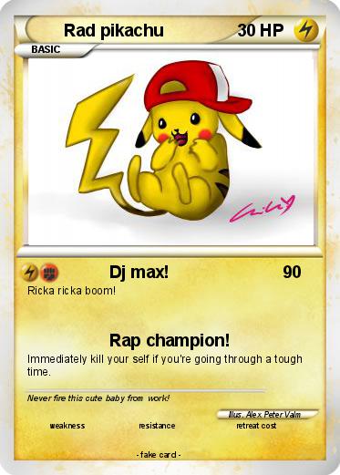 Pokémon Rad pikachu 3 3 - Dj max! - My Pokemon Card