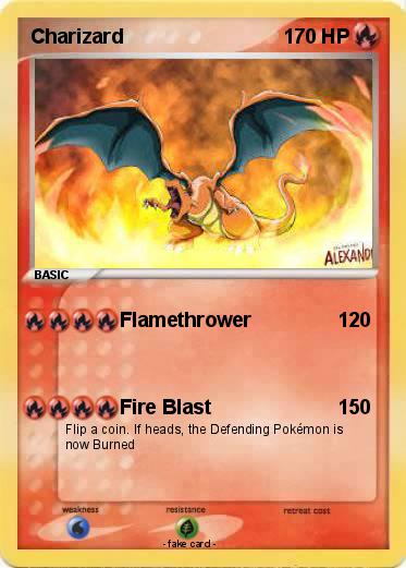 Pokémon Charizard 8309 8309 - Flamethrower - My Pokemon Card