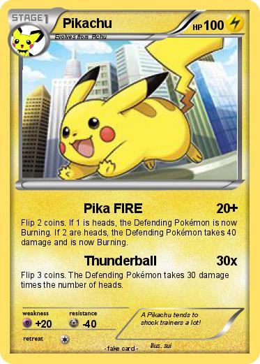 Pokémon Pikachu 13994 13994 - Pika FIRE - My Pokemon Card