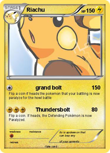 Pokémon Riachu 288 288 - grand bolt - My Pokemon Card