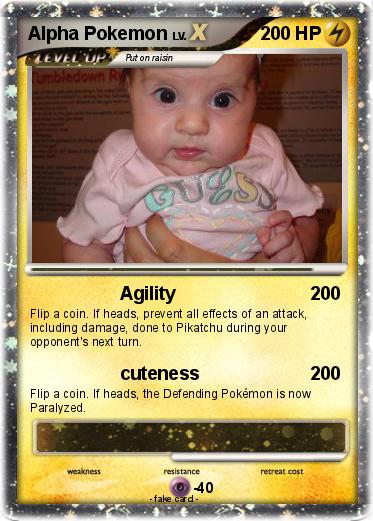 Pokémon Alpha Pokemon - Agility - My Pokemon Card