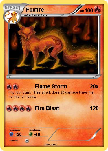 Pokémon Foxfire 1 1 - Flame Storm - My Pokemon Card