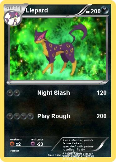 Pokémon Liepard 66 66 - Night Slash - My Pokemon Card