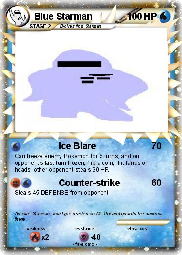 Pokémon Blue Starman - Ice Blare - My Pokemon Card