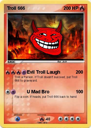 Pokémon Troll 666 666 - Evil Troll Laugh - My Pokemon Card