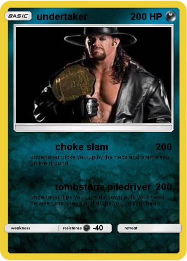 Pokémon undertaker 999 999 - choke slam - My Pokemon Card