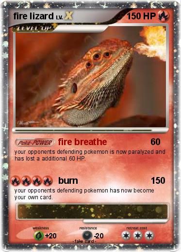 Pokémon fire lizard 1 1 - fire breathe - My Pokemon Card