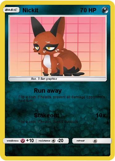 Pokémon Nickit - Run away - My Pokemon Card