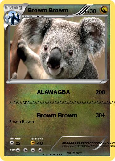 Pokémon Browm Browm - ALAWAGBA - Ma carte Pokémon