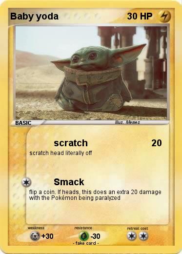 Pokémon Baby yoda 29 29 - scratch - My Pokemon Card
